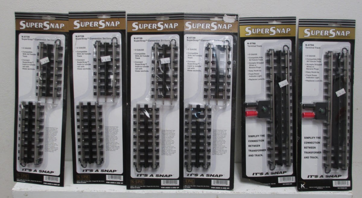 K-Line K0739 Supersnap Conversion Sections (4) & K0798 Terminal Track ...