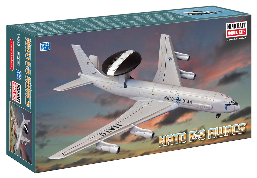 Minicraft 14639 1:144 NATO E-3 Sentry AWACS Aircraft Model Kit ...